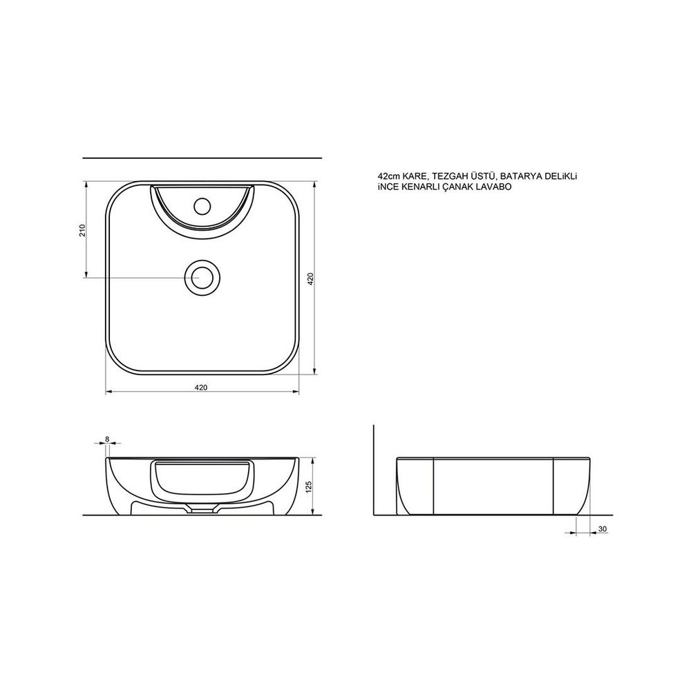 Form Mat Siyah Tezgah Üstü Batarya Delikli Lavabo,Form Mat Siyah Tezgah ...