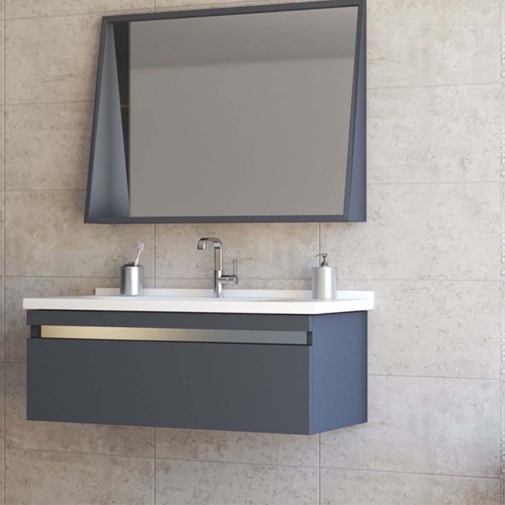 Akron Banyo Dolabı Takımı 2 li 65 Cm Antrasit